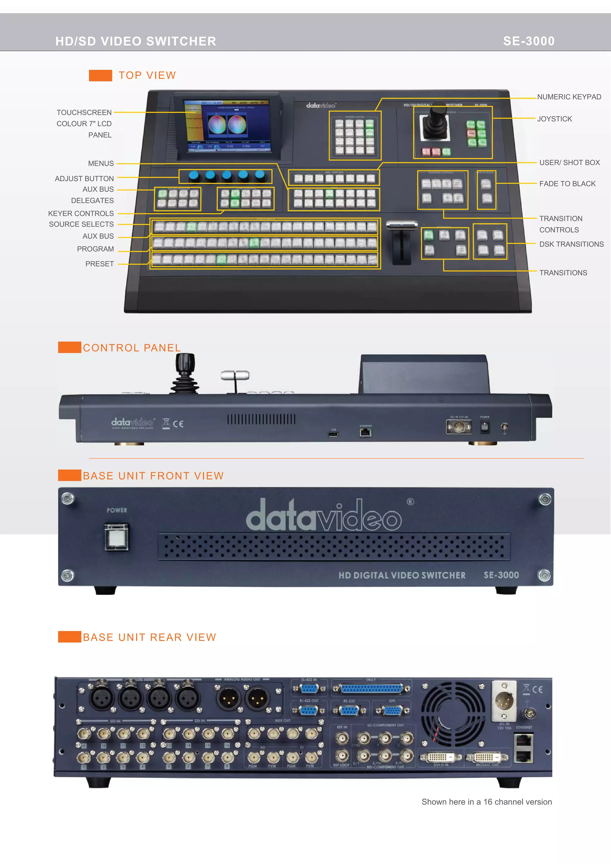 Datavideo SE-3000 | PDF | Consumer Electronics | Technology & Computing
