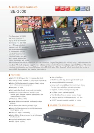 Datavideo SE-3000 | PDF | Consumer Electronics | Technology & Computing