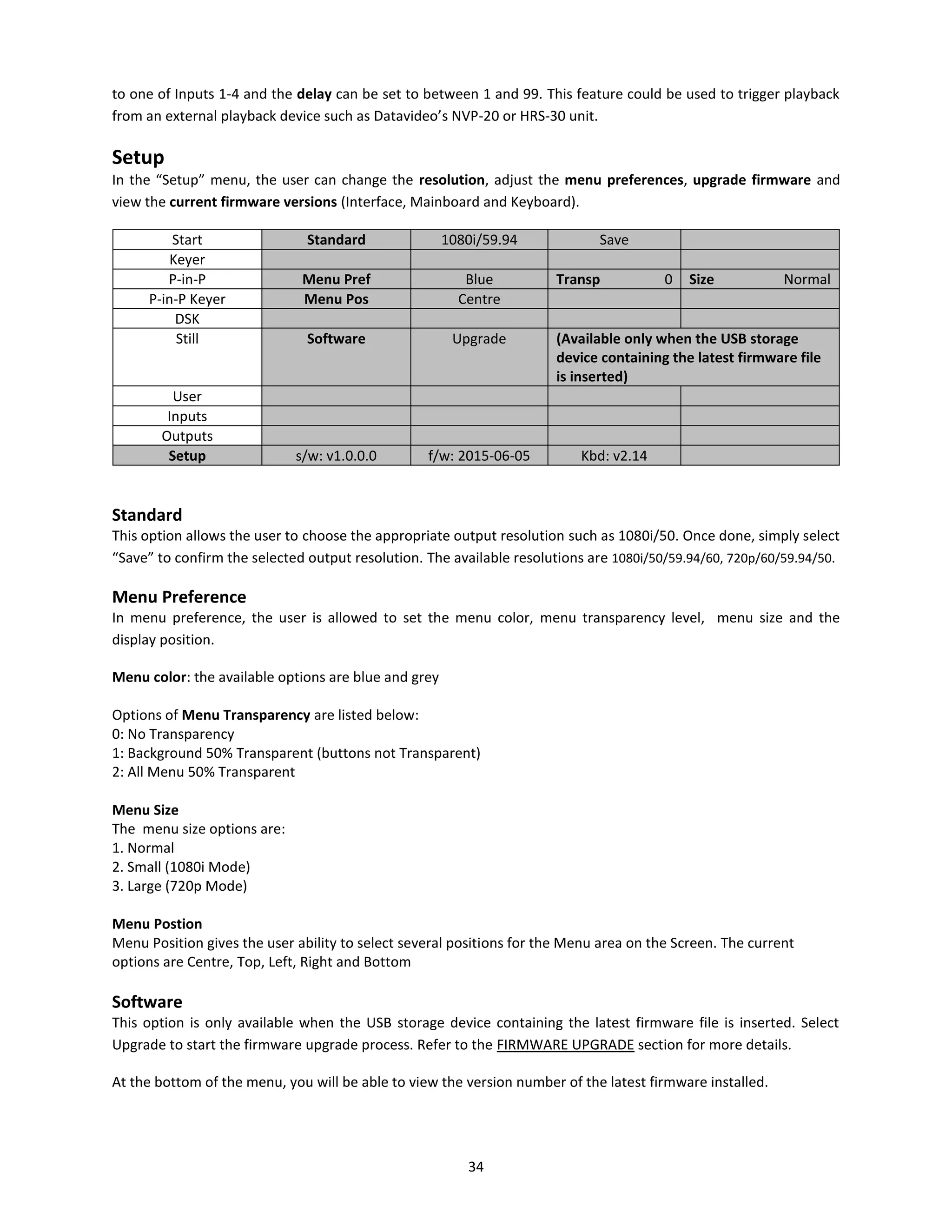 Datavideo SE-700 4 input Digital Video Switcher | PDF