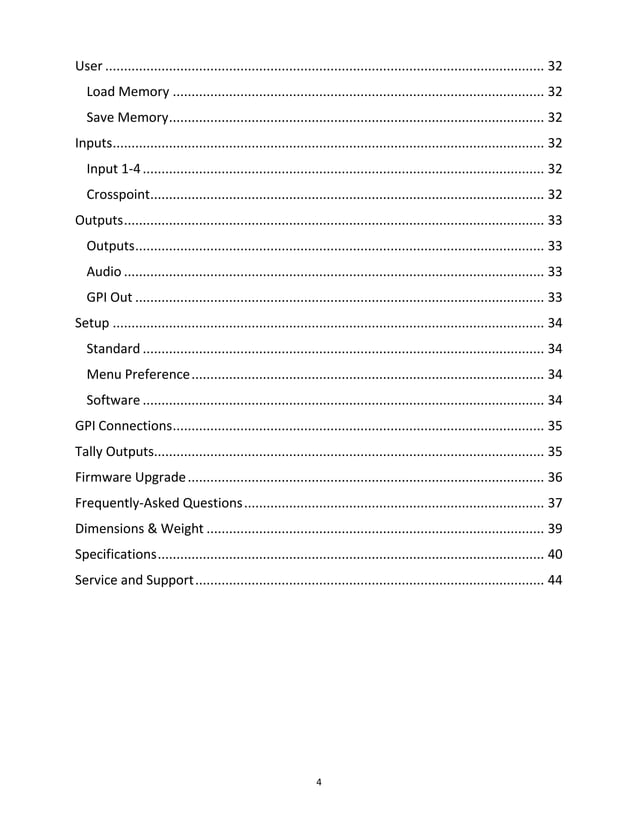 Datavideo SE-700 4 input Digital Video Switcher | PDF