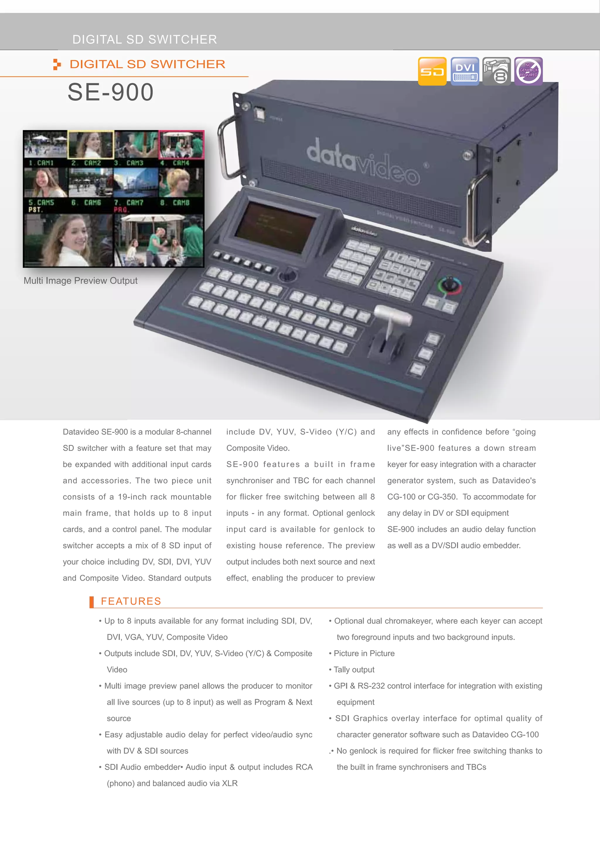 Datavideo SE-900 | PDF