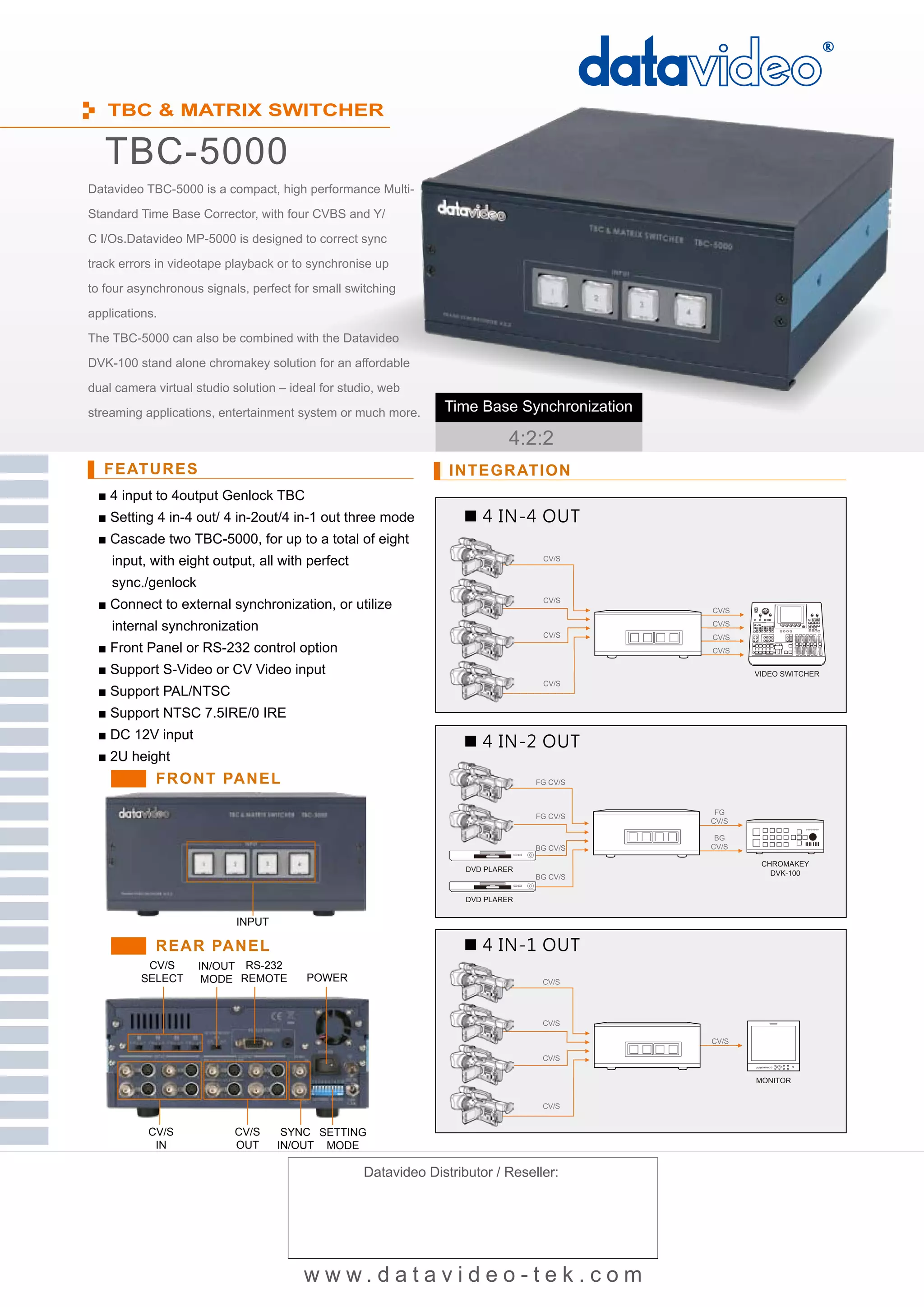 Datavideo TBC-5000 | PDF