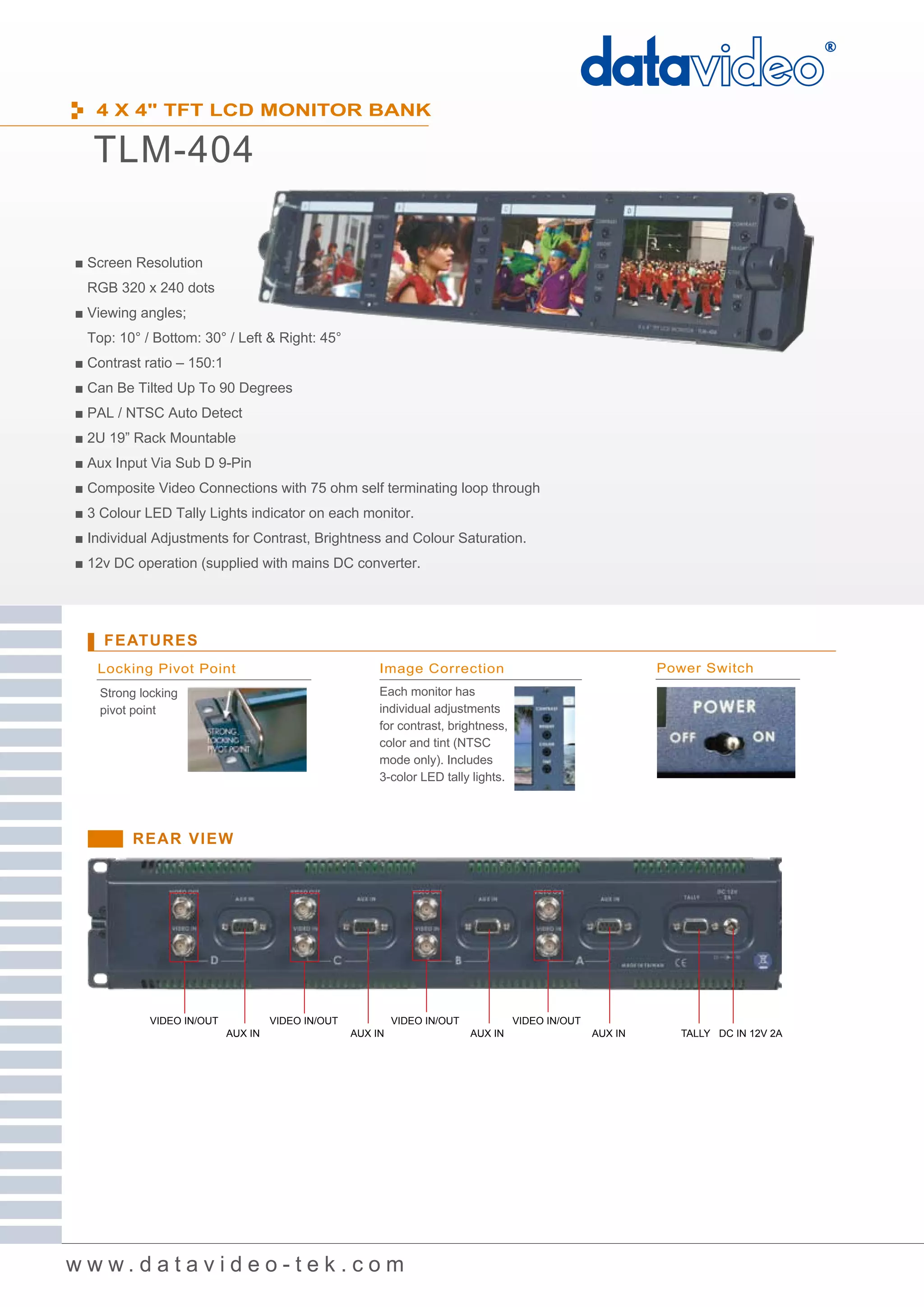 Datavideo TLM serie | PDF