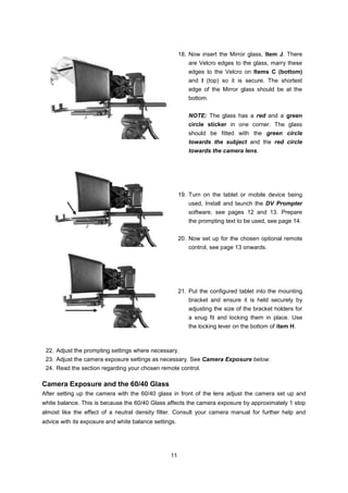 Datavideo TP-500 Prompter Kit for DSLR cameras | PDF