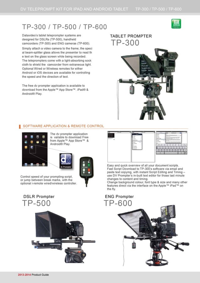 Datavideo TP Kit (Teleprompter) Brochure | PDF