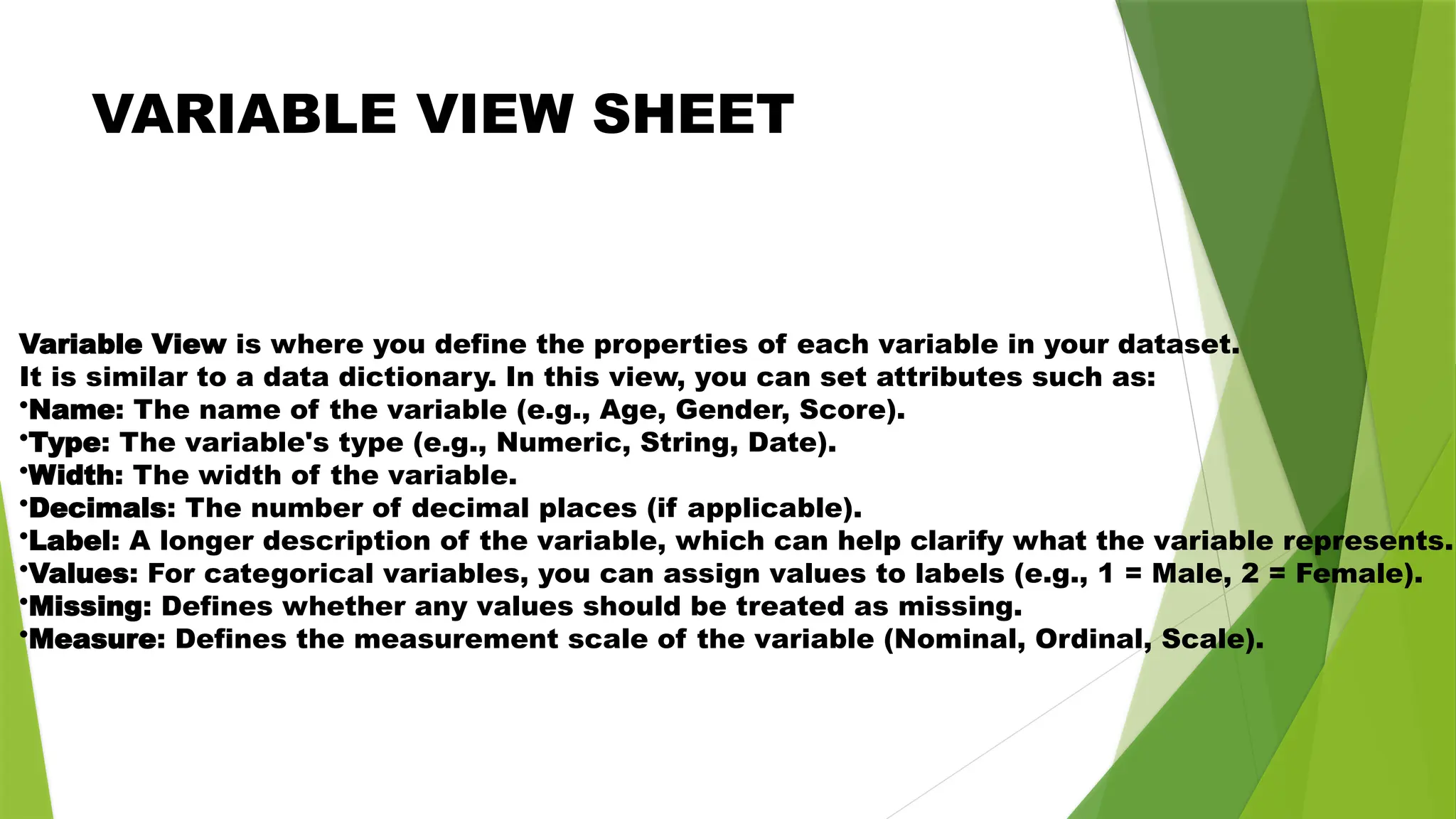 DATA VIEW SHEET ,VARIABLE VIEW SHEET.pptx
