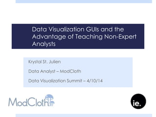 #DataViz14: Stakeholder empowerment in using data vis GUIs @ ModCloth | PPT