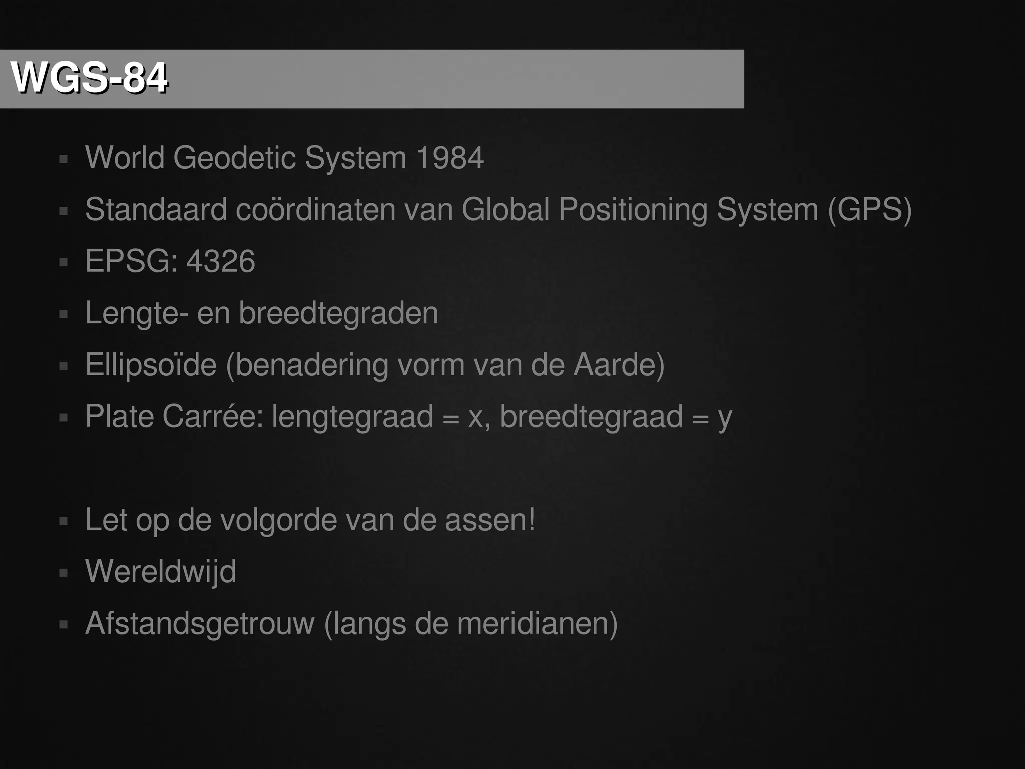 Geo-Informatiesystemen: theorie en visualisatie | PDF