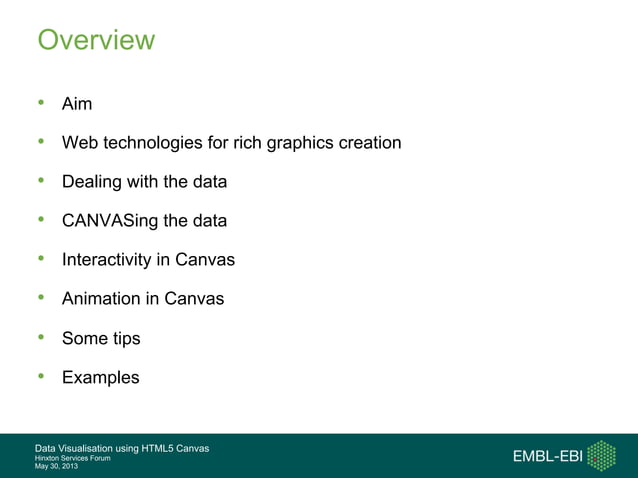 Data Visualisation using HTML5 Canvas | PPT