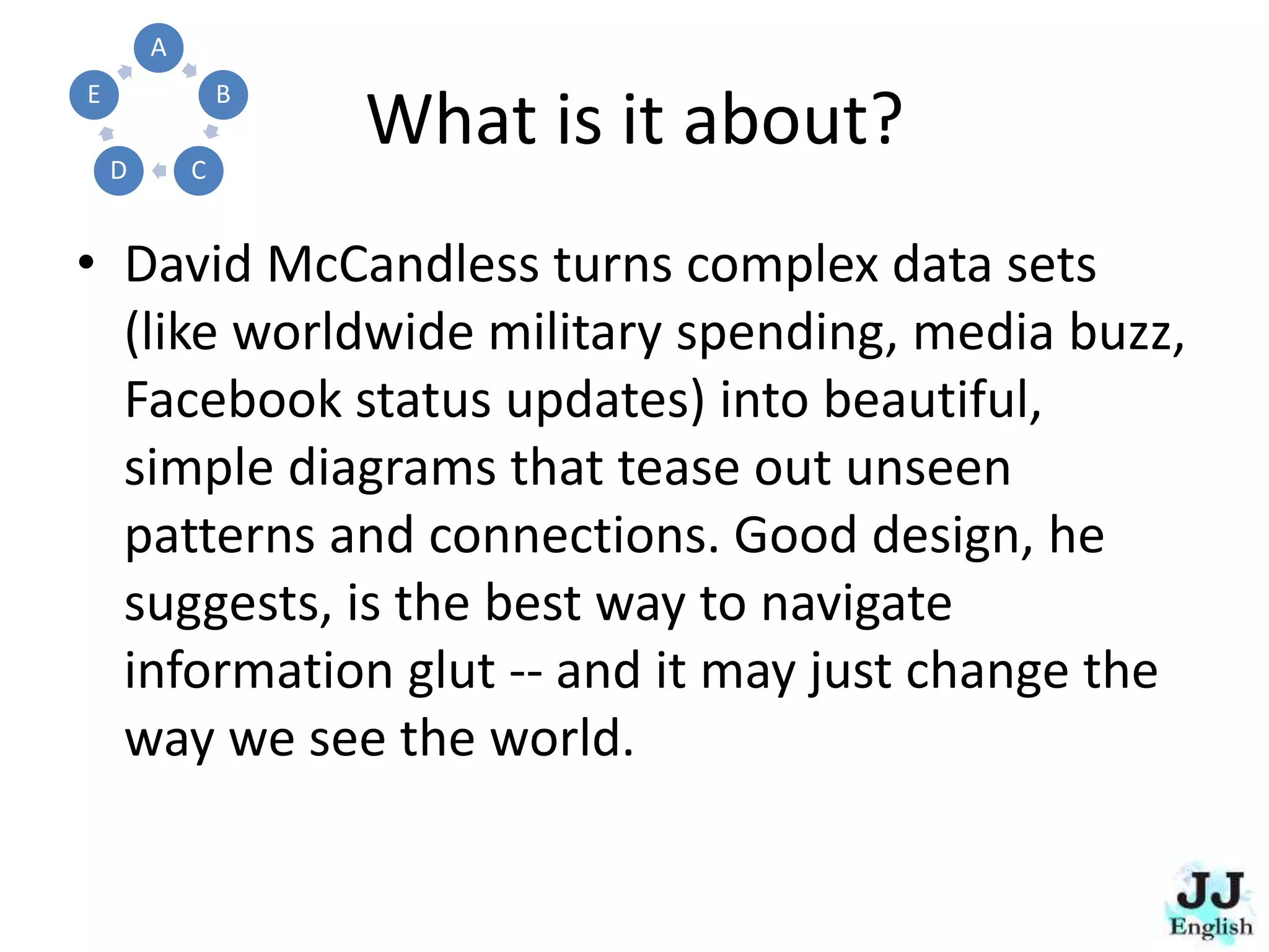 TED - Data Visualization - Summary and Conversation Lesson | PPTX