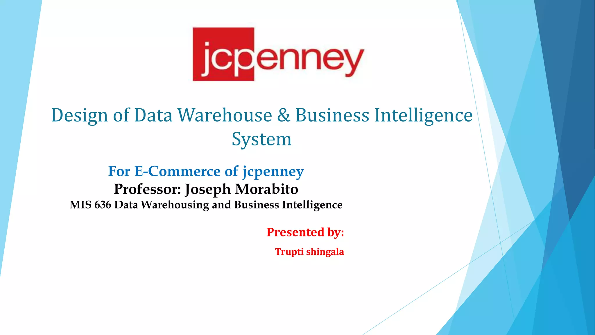 Data visualization for e commerce of jcpenney | PPT