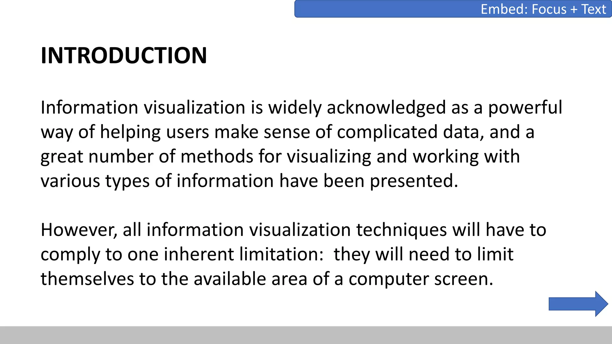 Datavisualization - Embed - Focus + Text | PPTX | 3-D Graphics | Computer Software and Applications