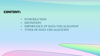 DATA VISUALIZATION AND ITS TYPES PPT DOC | PPTX