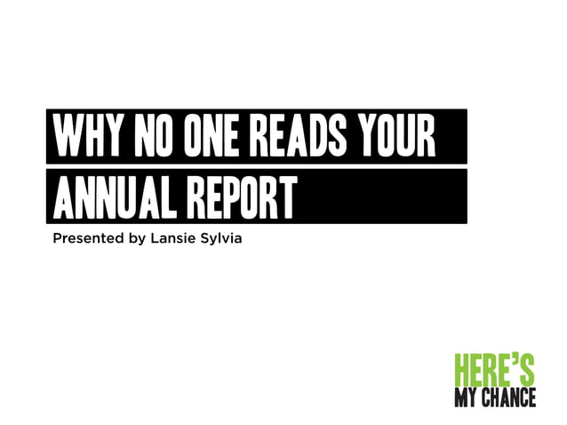 Why No One Reads Your Annual Report: Data Visualization for Nonprofits ...