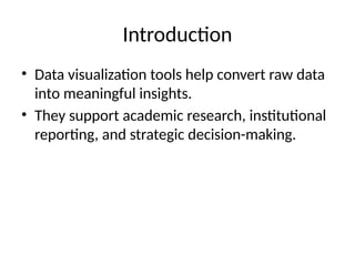 data visualization tools academic Python | PPTX