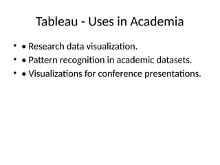 data visualization tools academic Python | PPTX