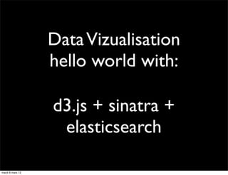 Appli légère avec d3.js, sinatra, elasticsearch et capucine | PPT