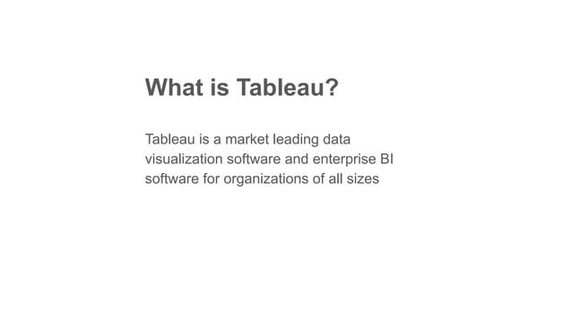 Data Visualization and Analytics with Tableau | PPT
