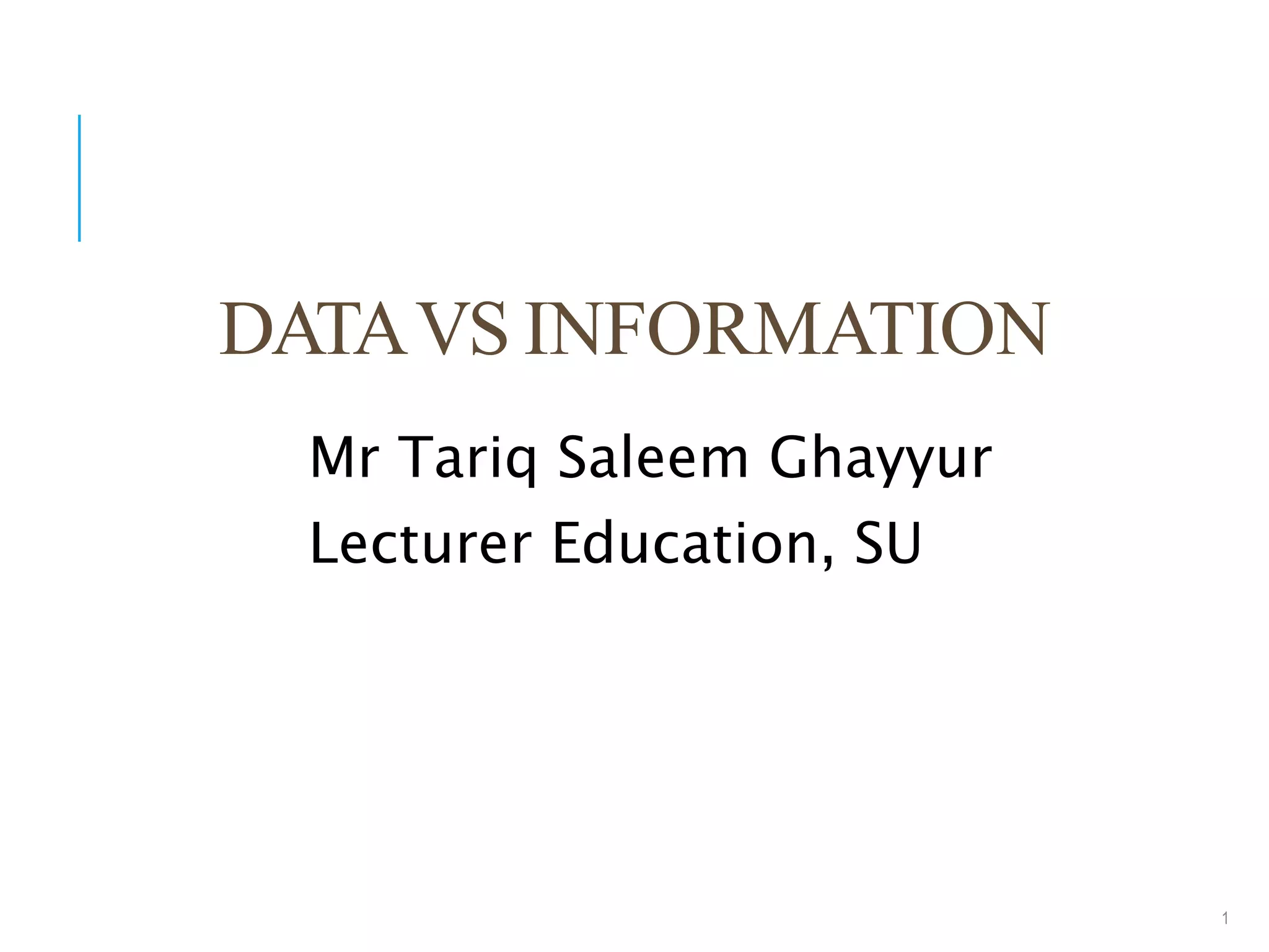 Data vs Information | PPTX