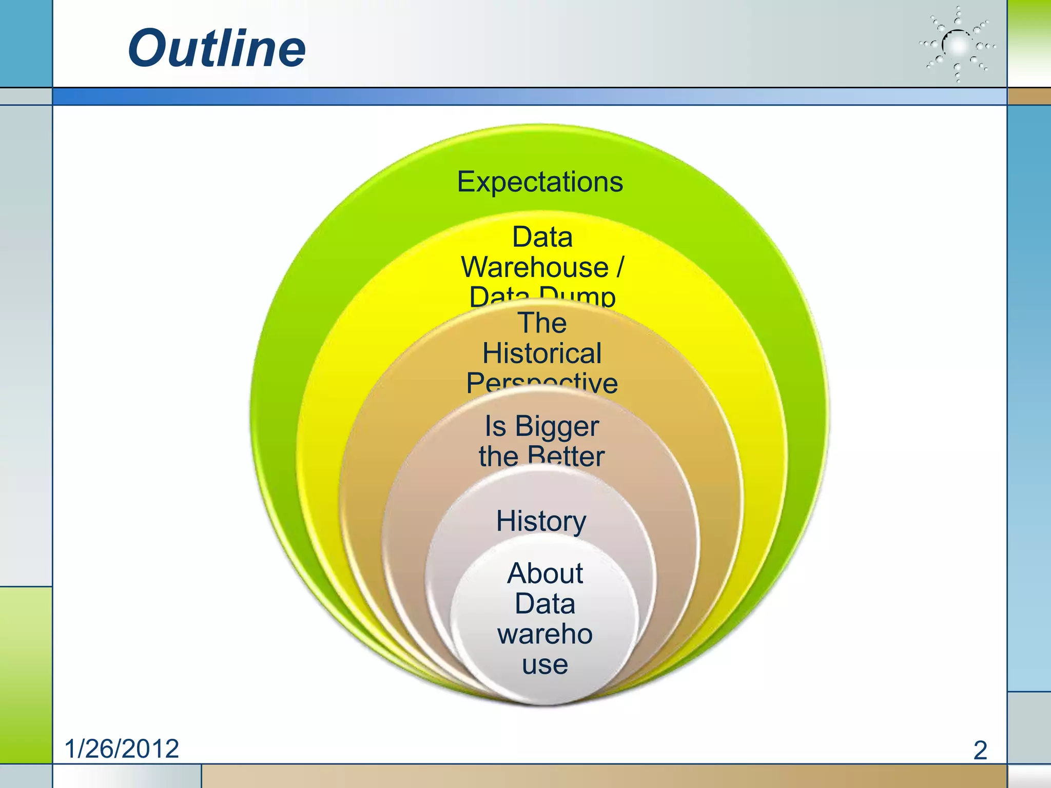 Data warehouse | PPSX | Databases | Computer Software and Applications