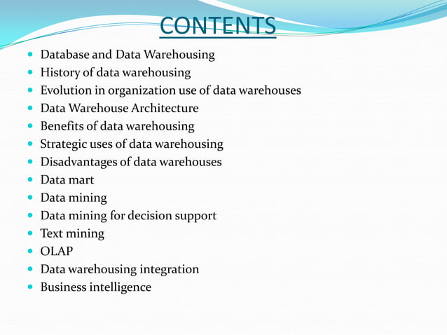 Data warehouse | PPT