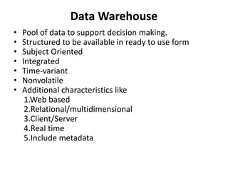 Data warehouse | PPTX