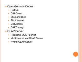 Data warehouse | PPTX