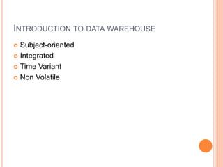 Data warehouse | PPTX