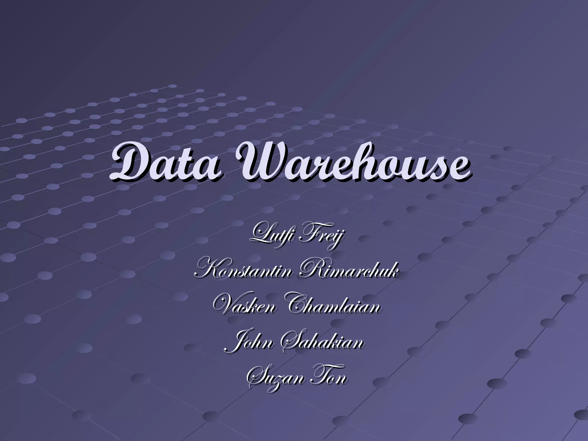 Data warehouse | PPT