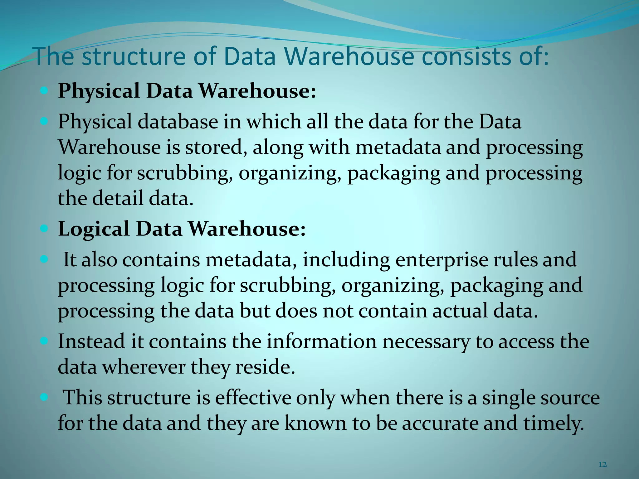 Data warehouse | PPTX