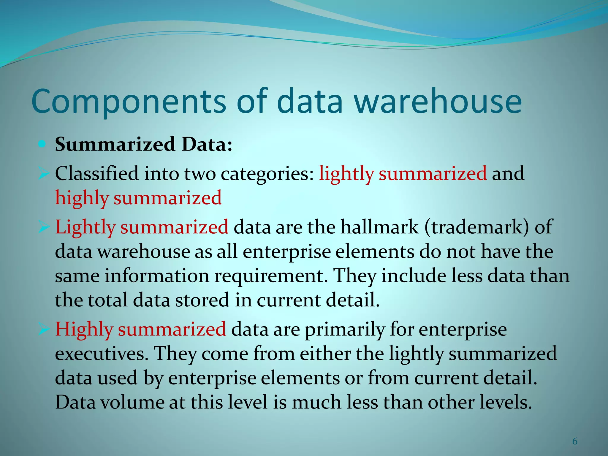 Data warehouse | PPTX | Databases | Computer Software and Applications