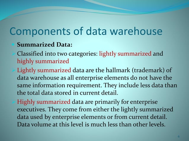 Data warehouse | PPTX | Databases | Computer Software and Applications