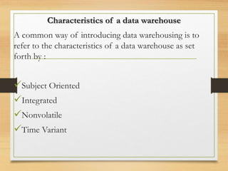 Data warehouse | PPT