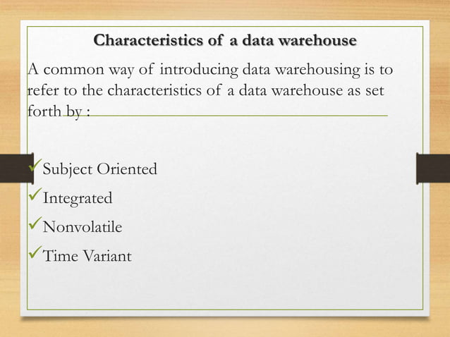 Data warehouse | PPT