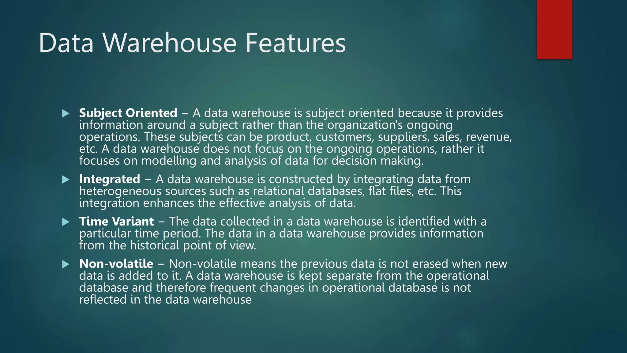 Introduction to Data warehouse | PPT
