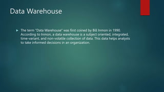 Introduction to Data warehouse | PPT