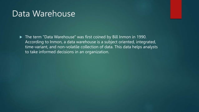 Introduction to Data warehouse | PPT
