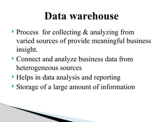 Data Warehouse: Concepts and Architecture | PPTX