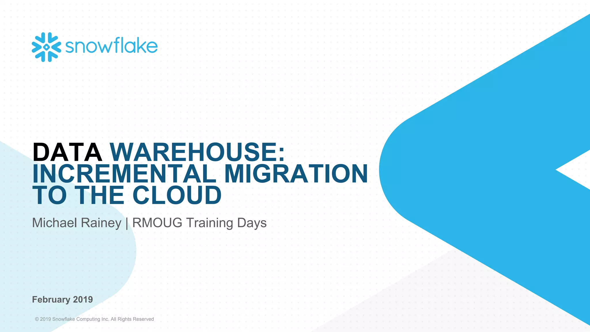 Data Warehouse - Incremental Migration to the Cloud | PDF
