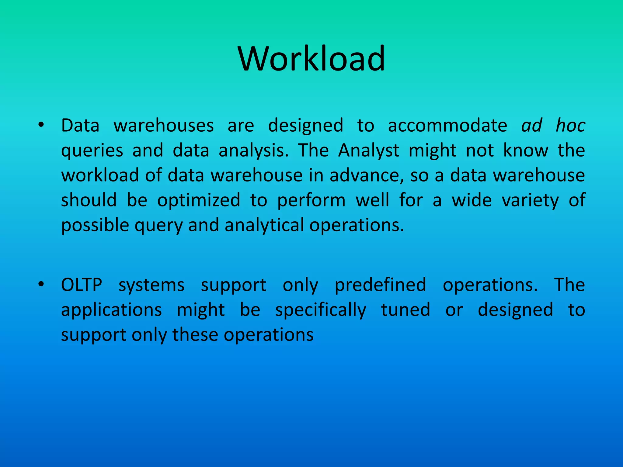 Data warehouse 10 oltp vs datawarehouse | PPTX