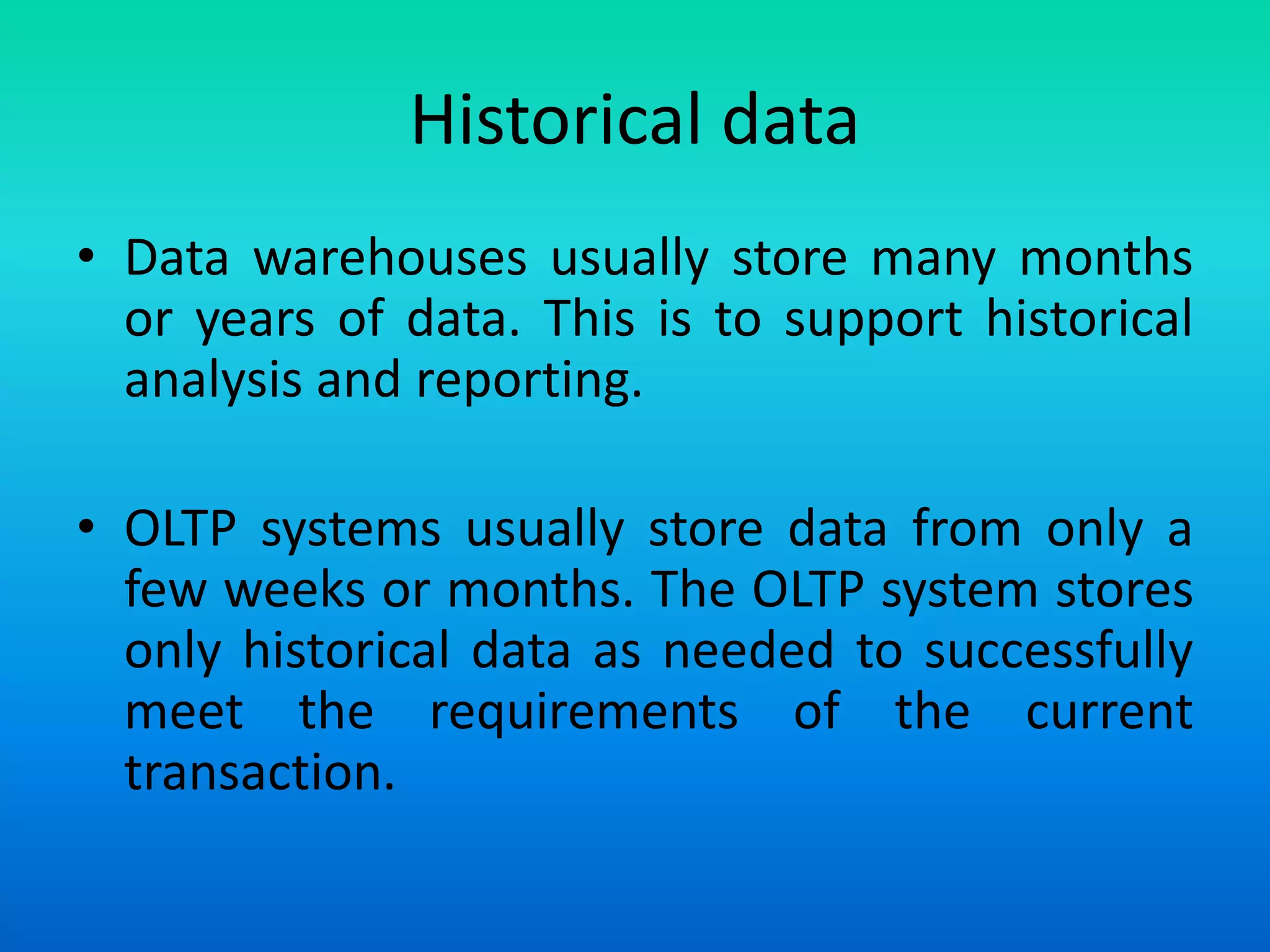 Data warehouse 10 oltp vs datawarehouse | PPTX
