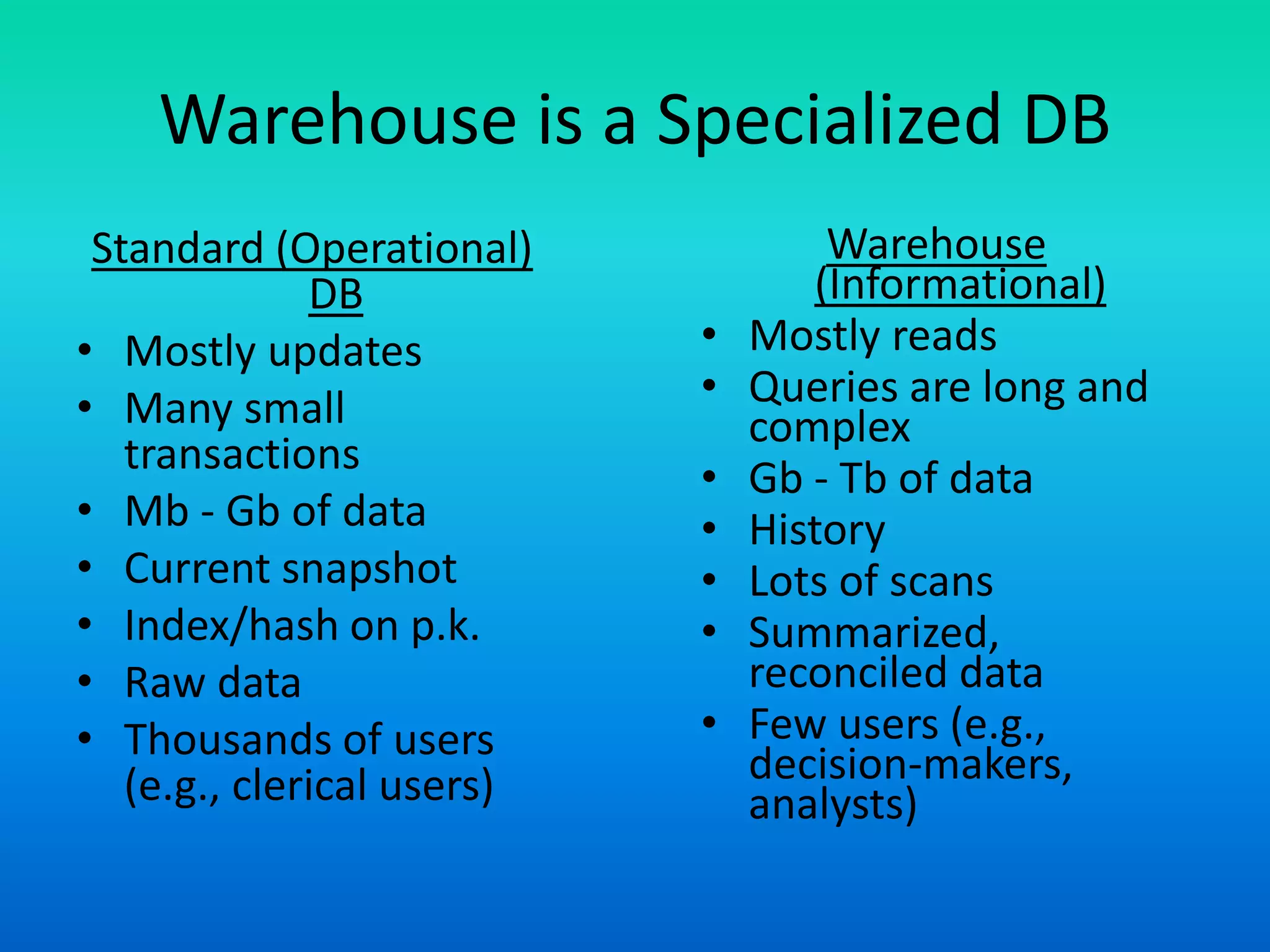 Data warehouse 11 introduction to data transformation | PPTX