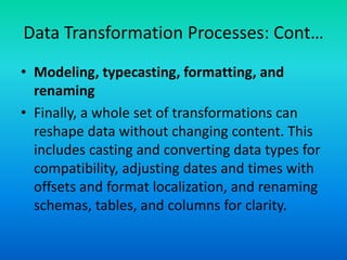 Data warehouse 13 data transformation | PPTX