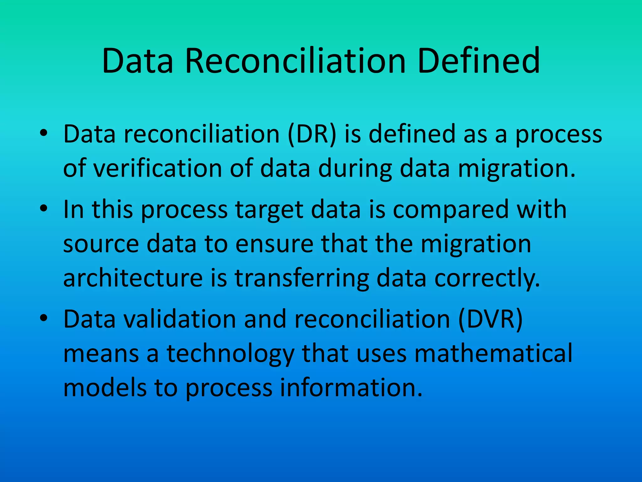 Data warehouse 14 data reconciliation tools | PPTX