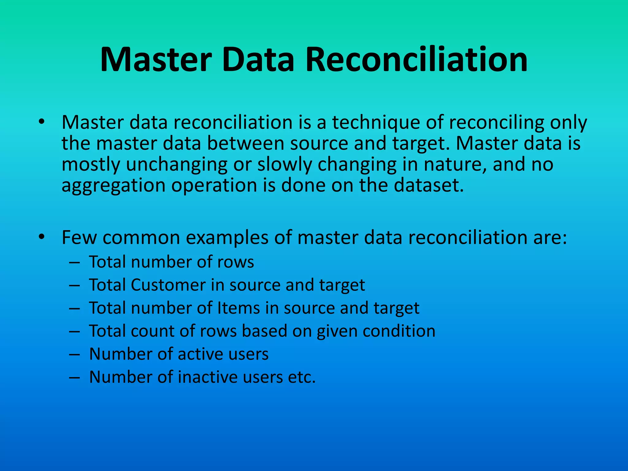 Data warehouse 14 data reconciliation tools | PPTX
