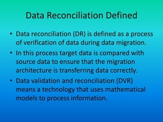Data warehouse 14 data reconciliation tools | PPTX