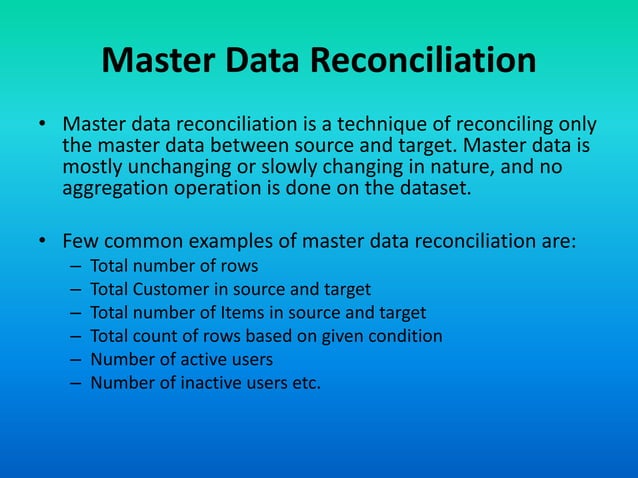 Data warehouse 14 data reconciliation tools | PPTX