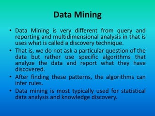 Data warehouse 16 data analysis techniques | PPT