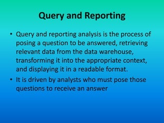 Data warehouse 16 data analysis techniques | PPT