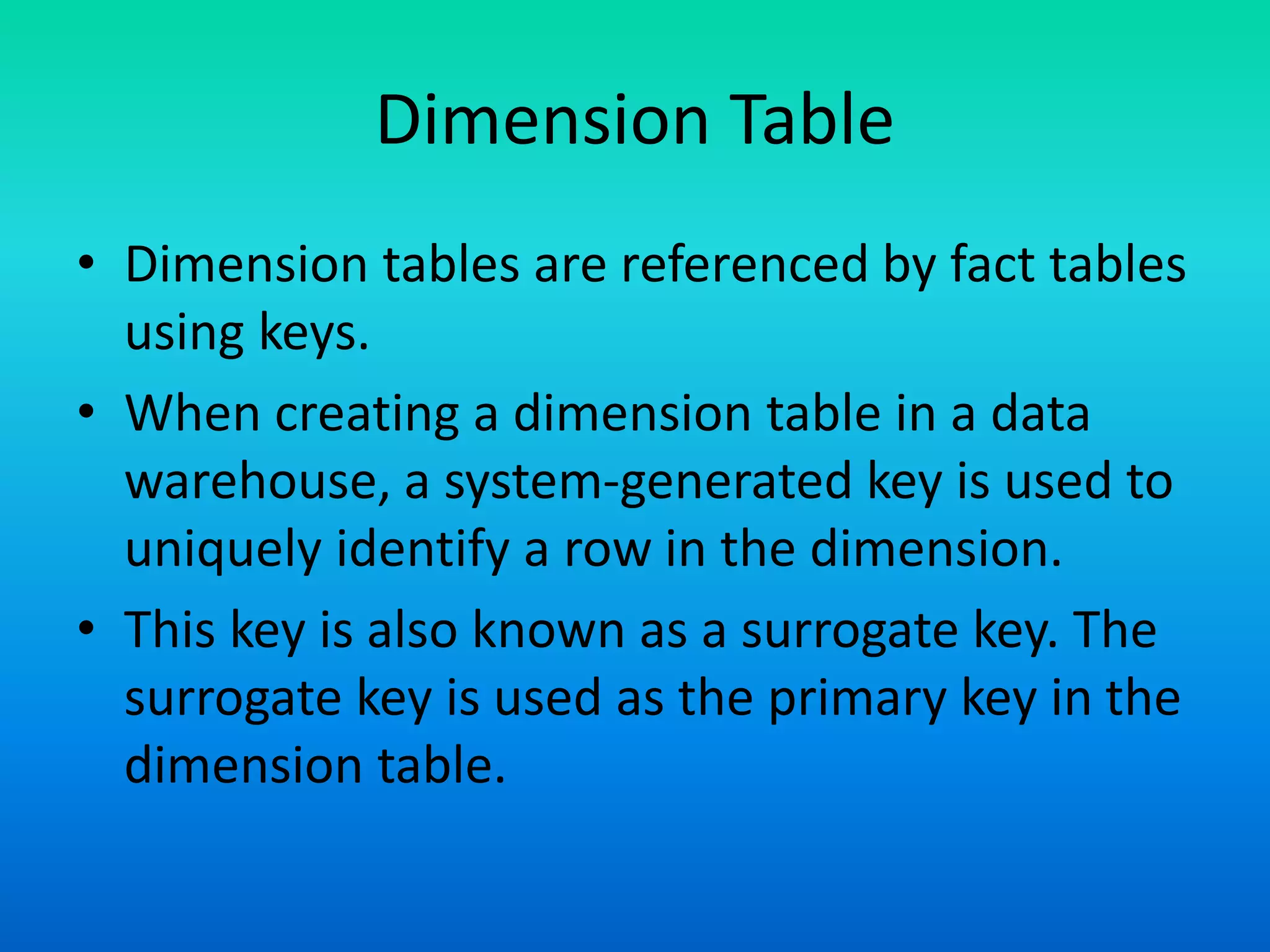 Data warehouse 17 dimensional data model | PPT